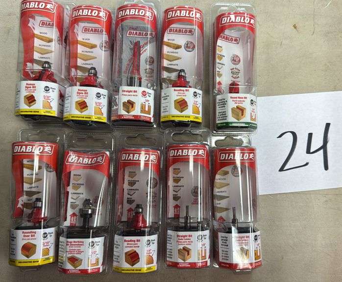 (10) DIABLO ROUTER BITS - Earl's Auction Company