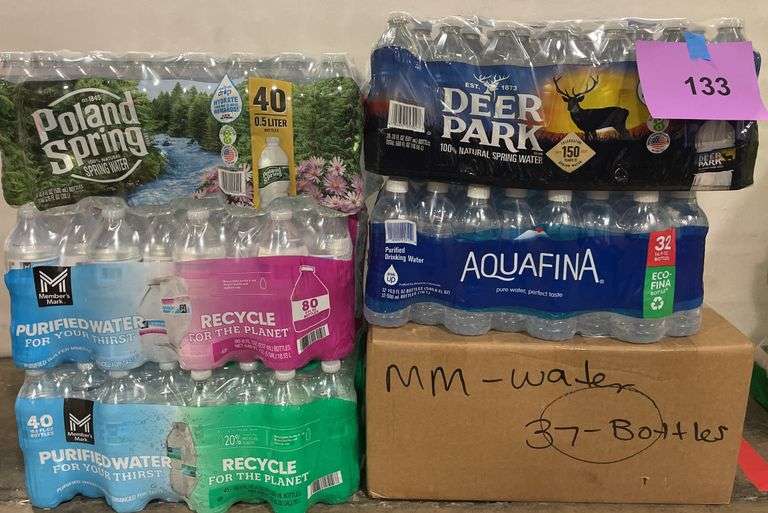 (5) PACKS OF WATER & (37) BOTTLES - Earl's Auction Company