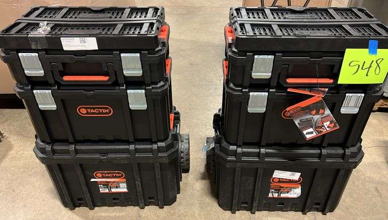 AS IS - (2) TACTIX MODULAR MOBILE STORAGE SYSTEMS - Earl's Auction Company