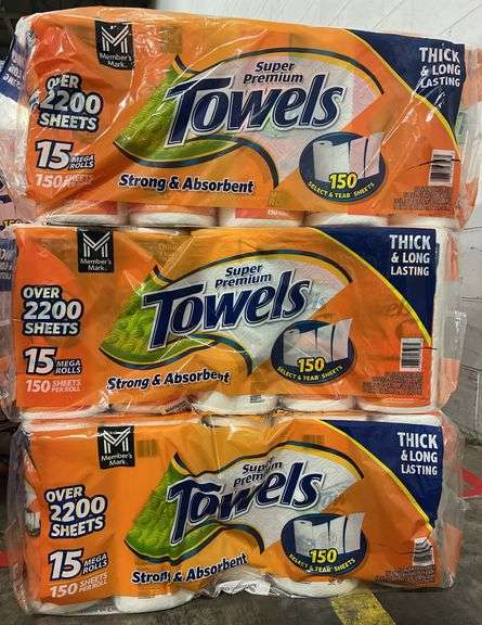 (3) PACKS OF PAPER TOWELS - Earl's Auction Company