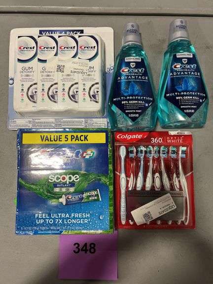 5PC DENTAL CARE LOT - CREST & COLGATE - Earl's Auction Company