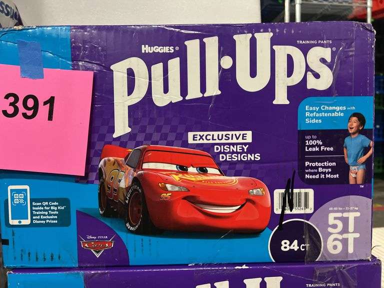 (2) BOXES OF HUGGIES PULL UPS DIAPERS - SIZE 5T/6T - Earl's Auction Company