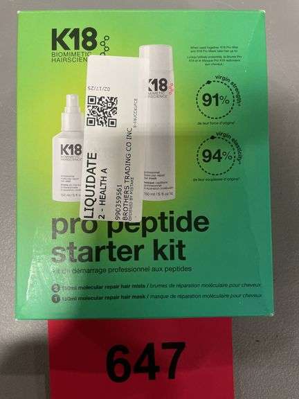 K18 PRO PEPTIDE STARTER KIT IN BOX - Earl's Auction Company