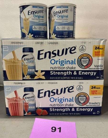 4PC ENSURE NUTRITION LOT - SEE PHOTOS - Earl's Auction Company