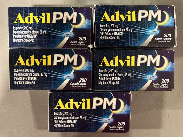 (5) BOXES OF ADVIL PM - Earl's Auction Company