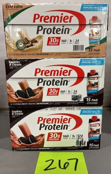 (3) BOXES OF PREMIER PROTEIN SHAKES - Earl's Auction Company