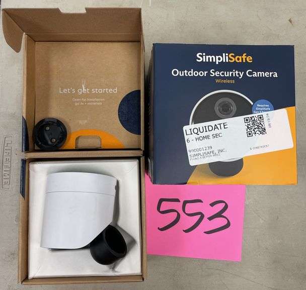 SIMPLI SAFE OUTDOOR SECURITY CAMERA IN BOX - Earl's Auction Company