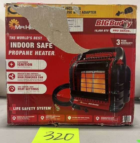 MR HEATER BIG BUDDY INDOOR SAFE PROPANE HEATER IN BOX - Earl's Auction ...