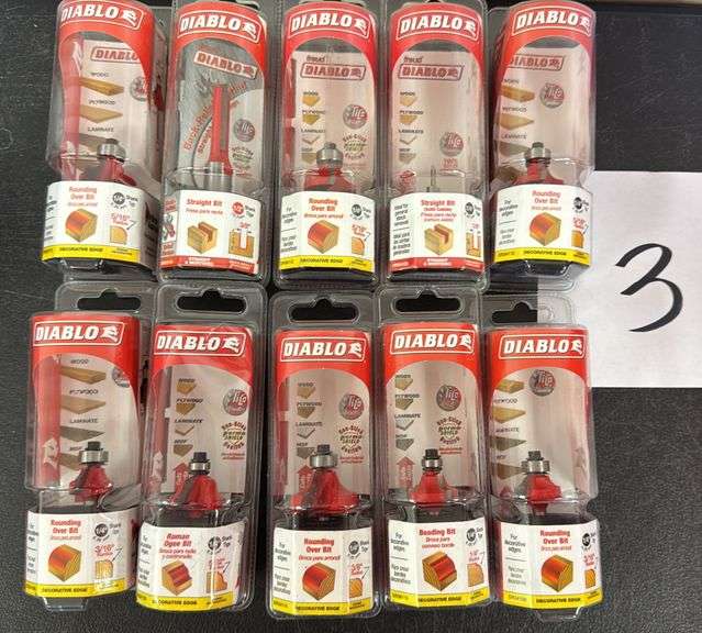 (10) DIABLO ROUTER BITS - Earl's Auction Company