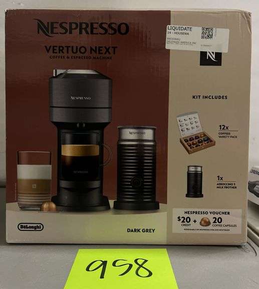 NESPRESSO VERTUO NEXT COFFEE & ESPRESSO MACHINE IN BOX - Earl's Auction ...