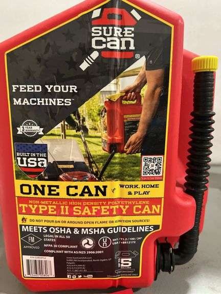 SURE CAN TYPE II SAFETY CAN - Earl's Auction Company