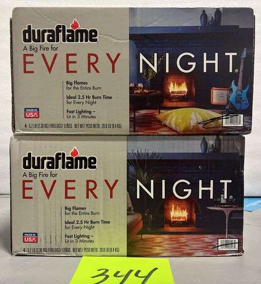(2) BOXES OF DURAFLAME BIG FIRE LOGS - Earl's Auction Company