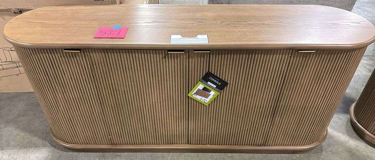 CALLEN 4-DOOR WOOD CONSOLE - Earl's Auction Company