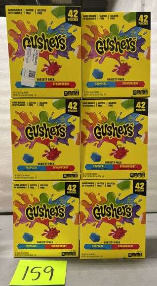 (6) BOXES OF GUSHERS - Earl's Auction Company