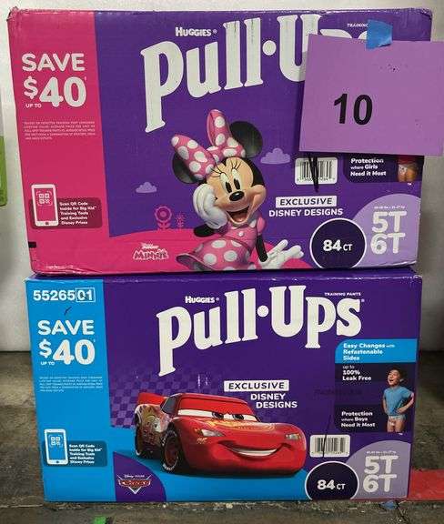 (2) BOXES OF PULL UPS DIAPERS - SIZE 5T/6T - Earl's Auction Company