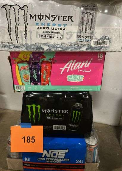 (4) PACKS OF ASSORTED ENERGY DRINKS - Earl's Auction Company