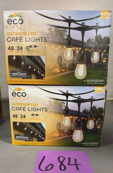 (2) BOXES OF CAFE STRING LIGHTS - Earl's Auction Company