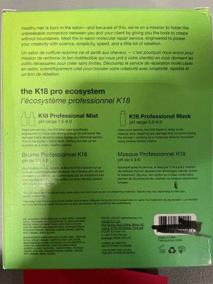 K18 PRO PEPTIDE STARTER KIT IN BOX - Earl's Auction Company