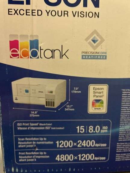 EPSTON ECOTANK ET-2840 PRINTER IN BOX - Earl's Auction Company