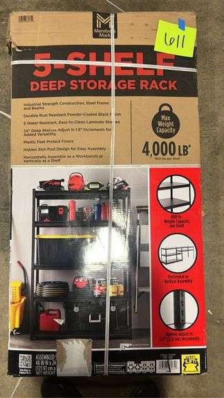 (1) 5 SHELF DEEP STORAGE RACK IN BOX - Earl's Auction Company