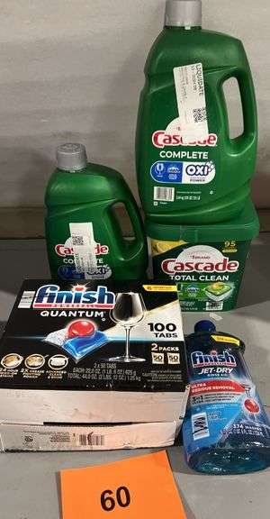 5PC DISHWASHING LOT - CASCADE & FINISH - Earl's Auction Company