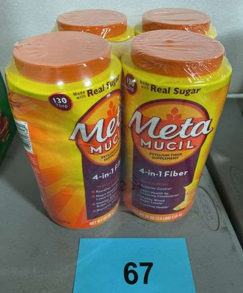 (4) BOTTLES OF META MUCIL FIBER SUPPLEMENTS - Earl's Auction Company