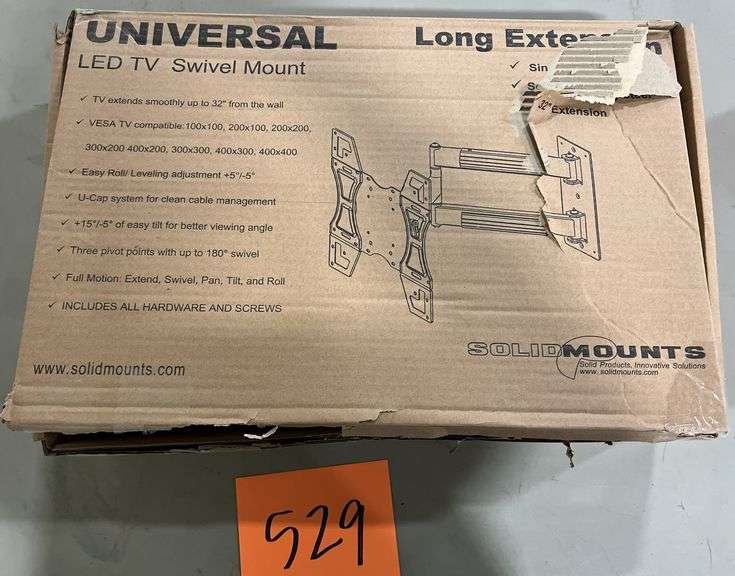 UNIVERSAL LED TV SWIVEL MOUNT IN BOX - Earl's Auction Company