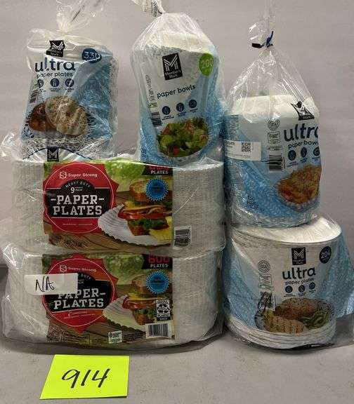 (6) PACKS OF PAPER PLATES/ BOWLS - Earl's Auction Company
