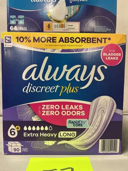 (5) BOXES OF ALWAYS PADS - Earl's Auction Company