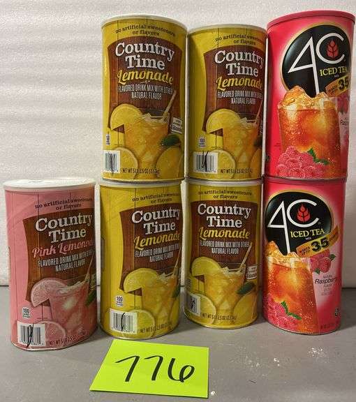 7PC DRINK MIX LOT - COUNTRY TIME LEMONADE & 4C ICED TEA - Earl's ...