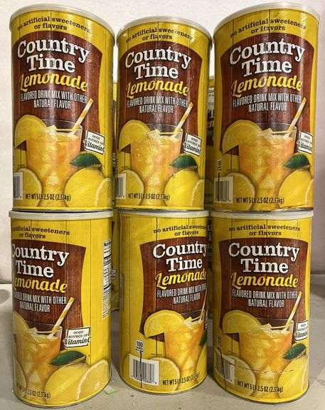 (6) CANS OF COUNTRY TIME LEMONADE - Earl's Auction Company