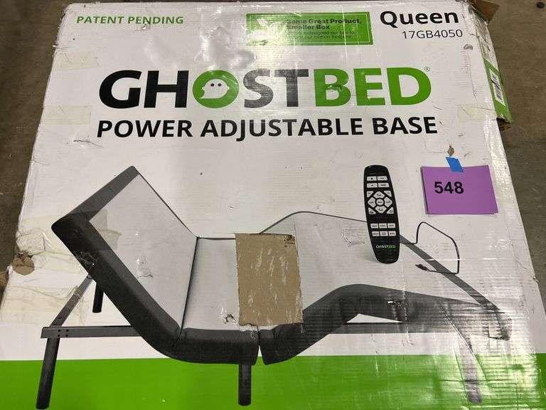 GHOSTBED QUEEN POWER ADJUSTABLE BASE IN BOX - Earl's Auction Company