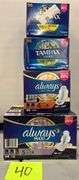 (4) BOXES OF PADS/ TAMPONS - ALWAYS & TAMPAX - Earl's Auction Company