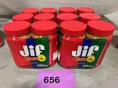(12) JARS OF JIF CREAMY PEANUT BUTTER - Earl's Auction Company