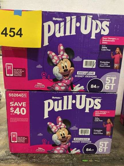 (2) BOXES OF PULL UPS DIAPERS - SIZE 5T/6T - Earl's Auction Company