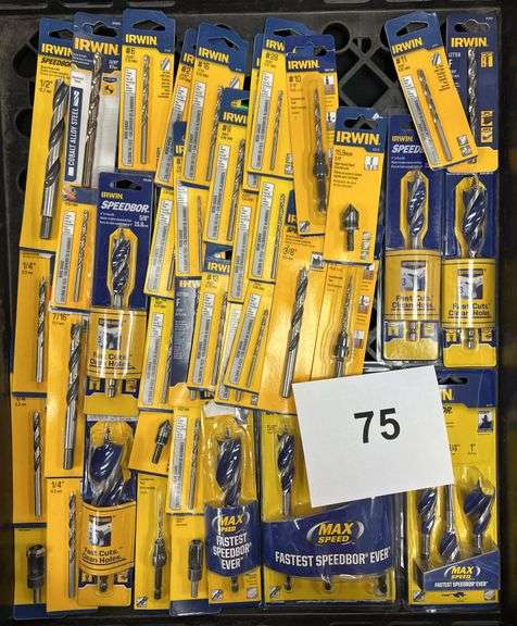 MISC LOT OF IRWIN DRILL BITS - Earl's Auction Company