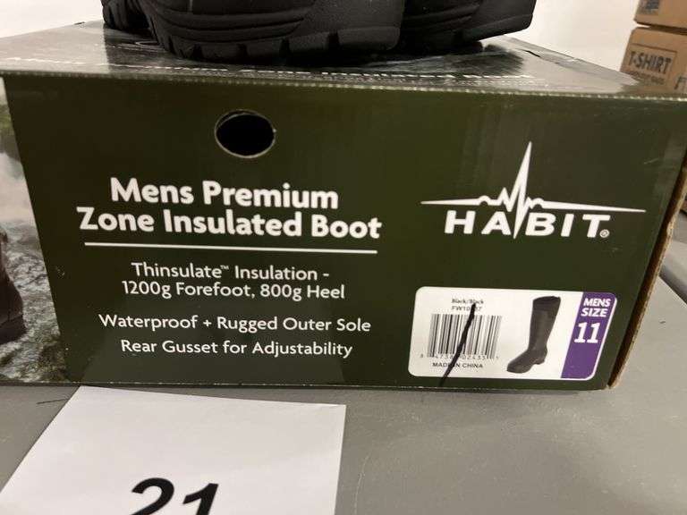 MENS HABIT INSULATED BOOTS - SIZE 11 - Earl's Auction Company