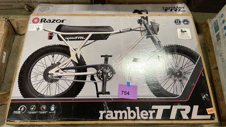 RAZOR RAMBLER TRL ELECTRIC BIKE IN BOX - Earl's Auction Company