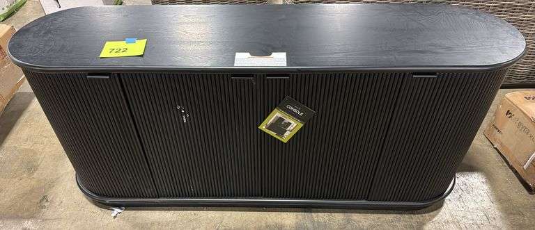 CALLEN WOOD CONSOLE - BLACK - Earl's Auction Company