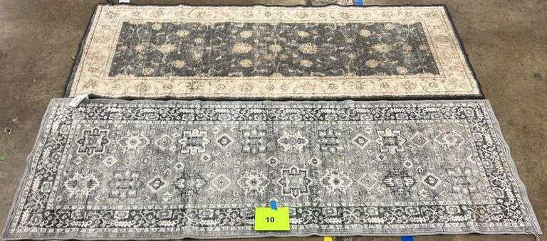 (2) EVERWASH 84"x 29" WASHABLE RUNNER RUGS - Earl's Auction Company