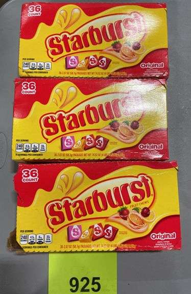(3) BOXES OF STARBURST - Earl's Auction Company