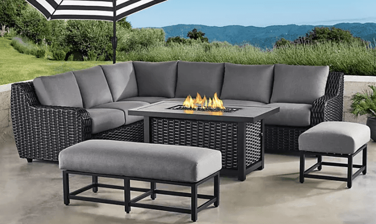 ATHENA 7PC SECTIONAL DEEP SEATING SET IN BOXES - BLACK & SLATE - Earl's ...