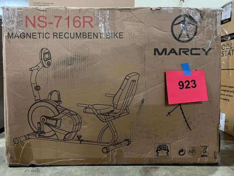 MARCY MAGNETIC RECUMBENT BIKE IN BOX - Earl's Auction Company