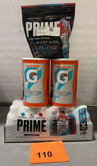 4PC DRINK LOT - PRIME & GATORADE - Earl's Auction Company