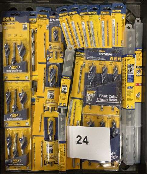 MISC LOT OF IRWIN DRILL BITS - Earl's Auction Company