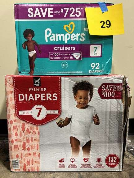 (2) BOXES OF DIAPERS - SIZE 7 - Earl's Auction Company