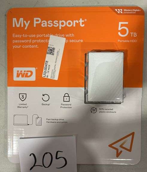 MY PASSPORT 5TB PORTABLE DRIVE IN BOX - Earl's Auction Company