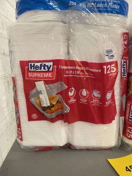 (3) PACKS OF HEFTY FOAM PLATES/ CONTAINERS - Earl's Auction Company