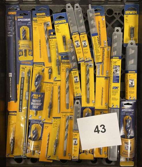 MISC LOT OF IRWIN DRILL BITS - Earl's Auction Company