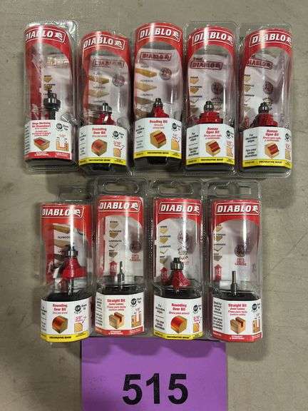 (9) DIABLO ROUTER BITS - Earl's Auction Company
